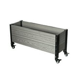 Everbloom 36" x 12" x 17" Gray and Black Wood, Plastic and Steel ...