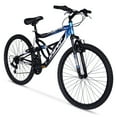 Hyper Bicycles Men's 26" Shocker Mountain Bike, Black/Blue - Walmart.com