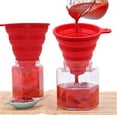 Silicone Collapsible Funnel for Jars, Foldable Large Canning Jar Funnel ...