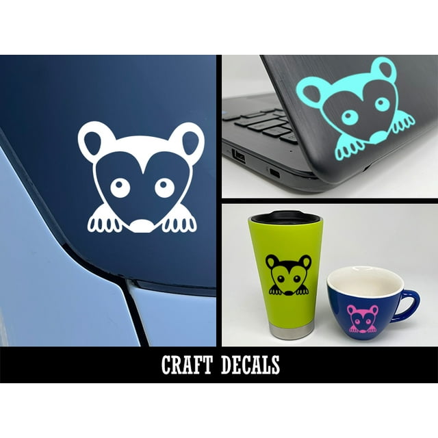 Peeking Possum Opossum Craft Vinyl Indoor Outdoor Decal Sticker - Aqua ...