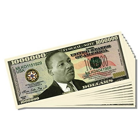 Martin Luther King Jr. Million Dollar Bill - 10 Count with Bonus Clear ...