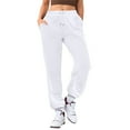 White Pants For Women Solid Color Drawstring Elastic Waist Casual Loose