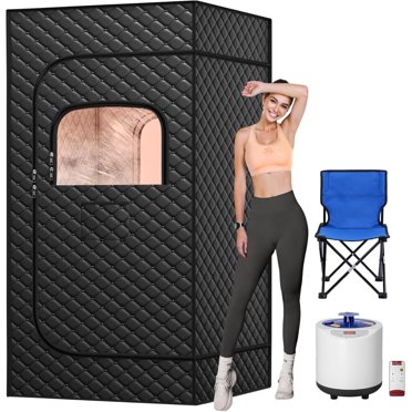 "KUUFER Large 77""H Full Body Indoor Sauna, Gothic Roof, Far Infrared ...