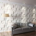 Art3d Squares Design 19.7 in. x 19.7 in. PVC 3D Wall Panel (12-Pack ...
