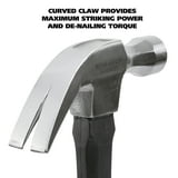 GreatNeck Fiberglass Curved Claw Steel Hammer with Fiberglass Handle ...