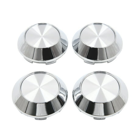 4 Pcs 68mm Dia 6 Clips Car Wheel Tyre Center Hub Caps Protectors Silver ...