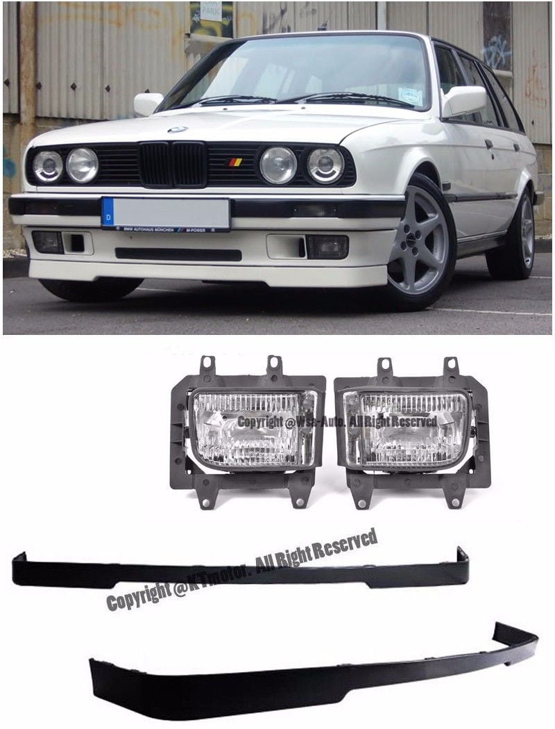 For 84-93 BMW E30 3-Series Front Bumper Lower Lip Spliter Wing Spoiler ...