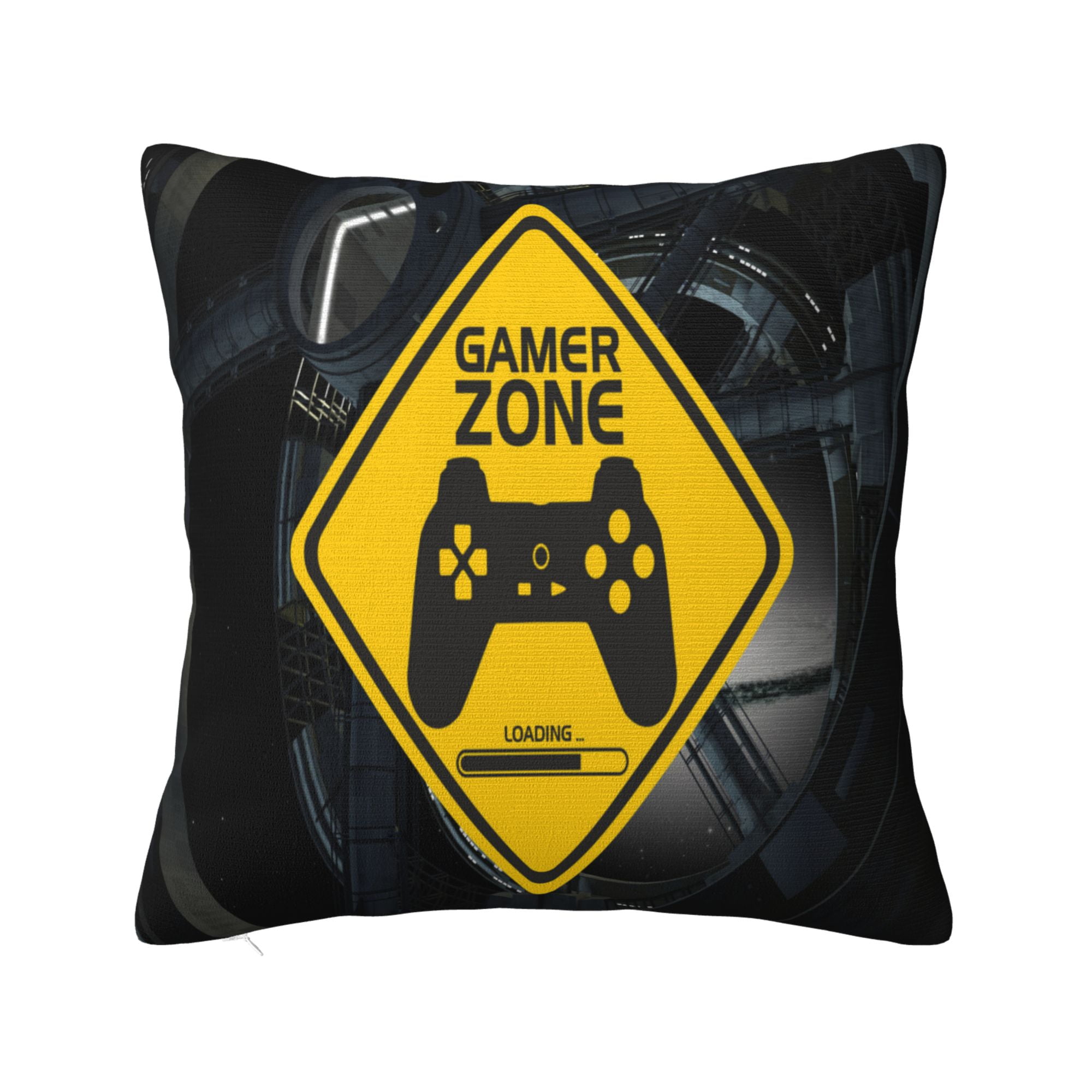 ZICANCN Decorative Throw Pillow Covers , Gamer Zone Warning Couch Sofa ...