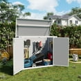 Seizeen Outdoor Storage Cabinet, 41 Cu.Ft, Resin Shed with 3 Doors ...