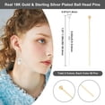 Brass Ball Head Pins Mixed Color 50~5.5x1.8mm 2 colors 50pcs/color ...