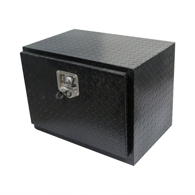 24 Inch Aluminum Diamond Plate Tool Underbody Box with T-Handle Lock ...