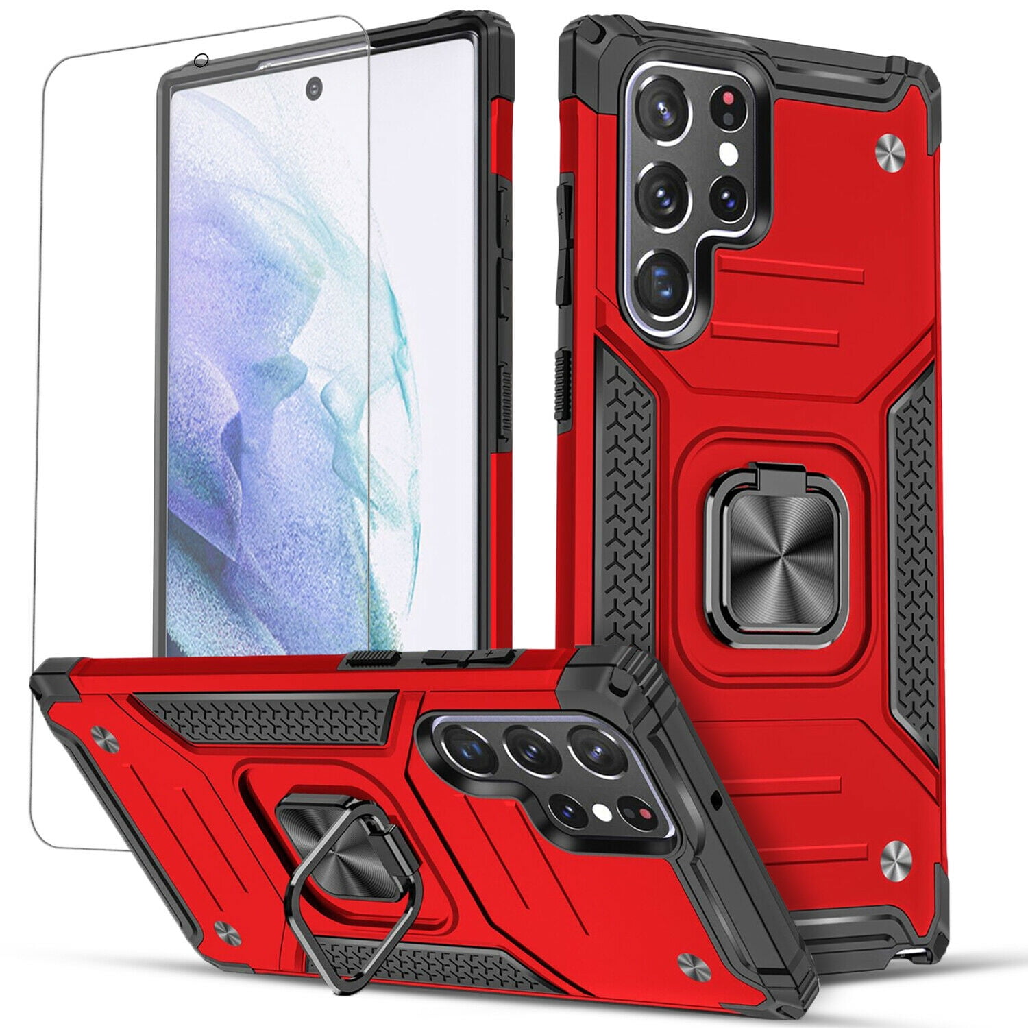 Samsung Galaxy S22 Plus Case, Circlemalls Ring Stand Shockproof Cover ...