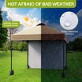 10x10 FT Pop Up Canopy Tent Waterproof Vented Roof Adjustable Height ...