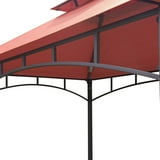 Sunjoy Soft Top Grill Gazebo with Terra Cotta Canopy and LED Lights ...