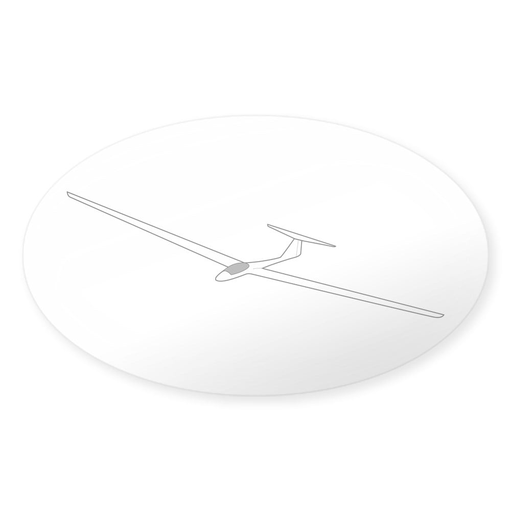 CafePress - Sailplane Oval Sticker - Sticker (Oval) - Walmart.com