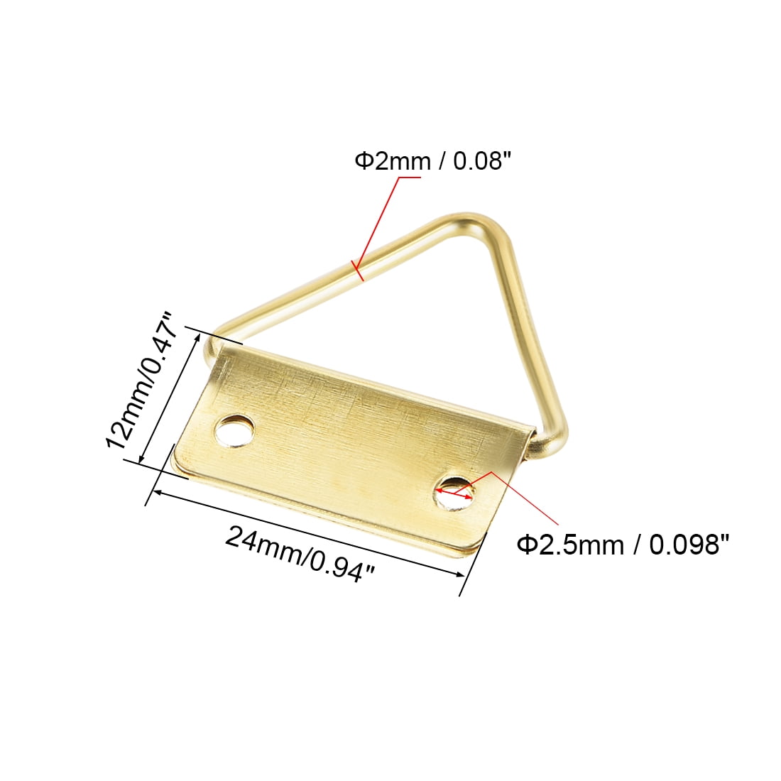Triangle Ring Picture Hangers, 31mm x 28mm Golden Kit for Photo Hanging ...