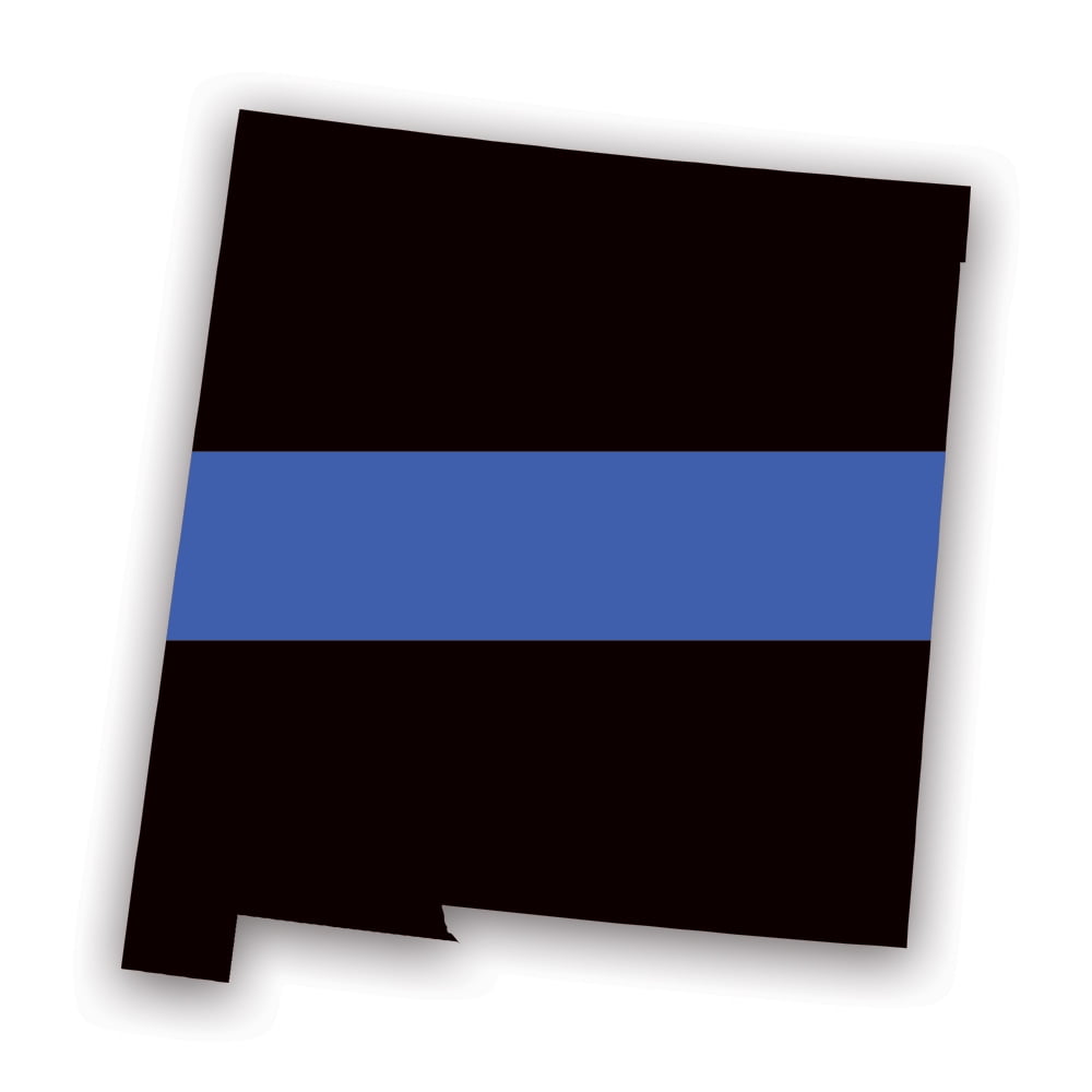 New Mexico State Shaped The Thin Blue Line Sticker Decal - Self ...