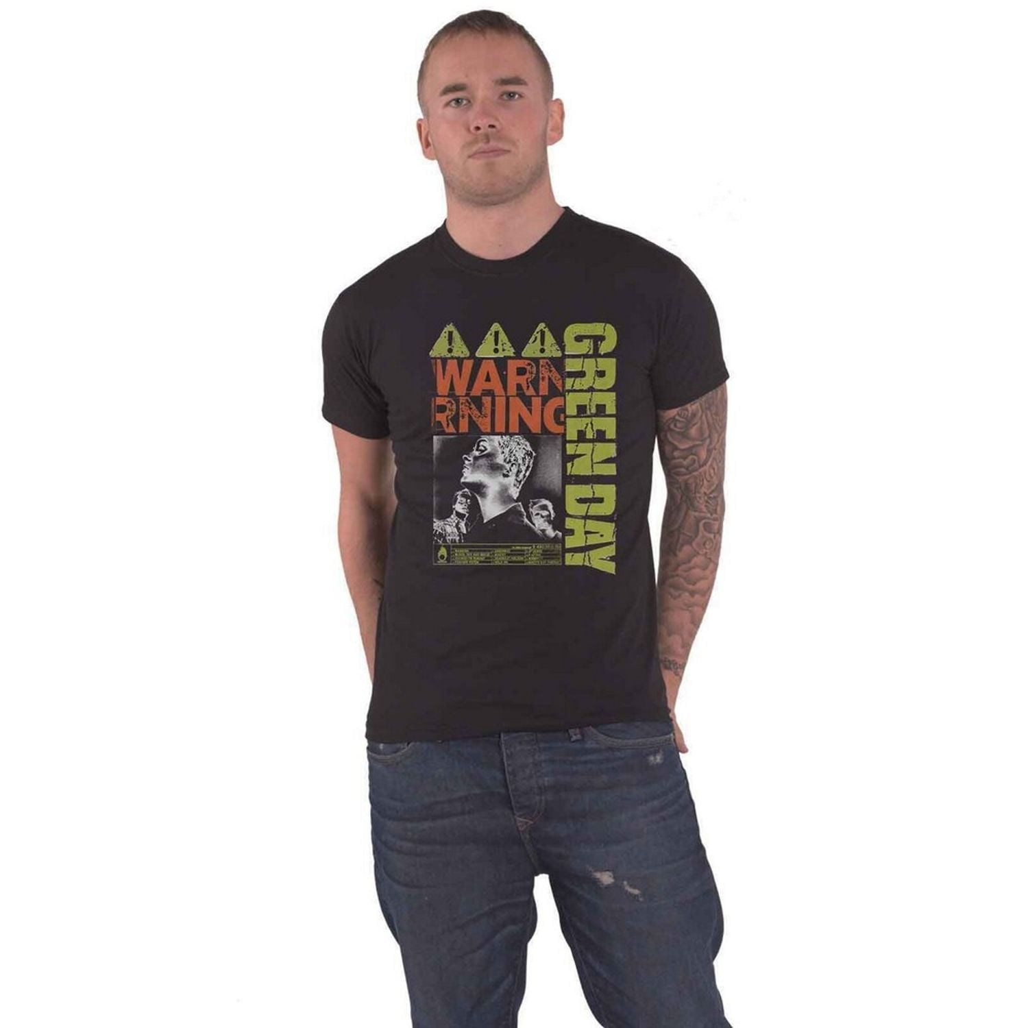 Click here for Green Day Adult Warning Cotton T-Shirt L prices