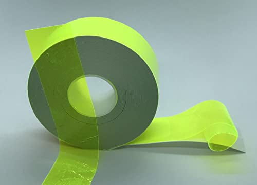 Colored Transparent Tape With Sticky Adhesive (Fluorescent Yellow, 1/2 ...