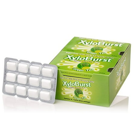 Green Tea Blister Pack Gum XyloBurst 12 Pack Box - Walmart.com