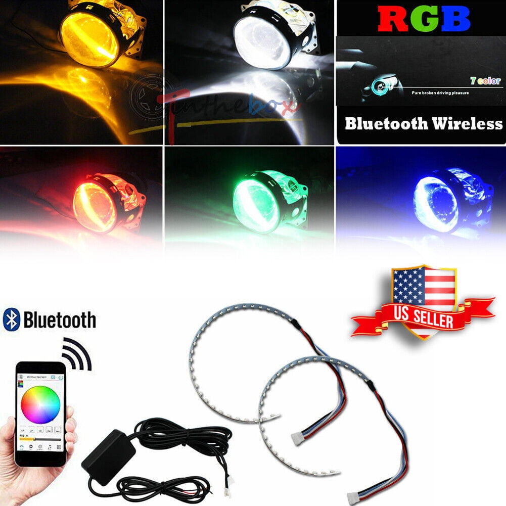 GTINTHEBOX APP Wireless Remote Control RGB LED Demon Eye Halo Ring ...