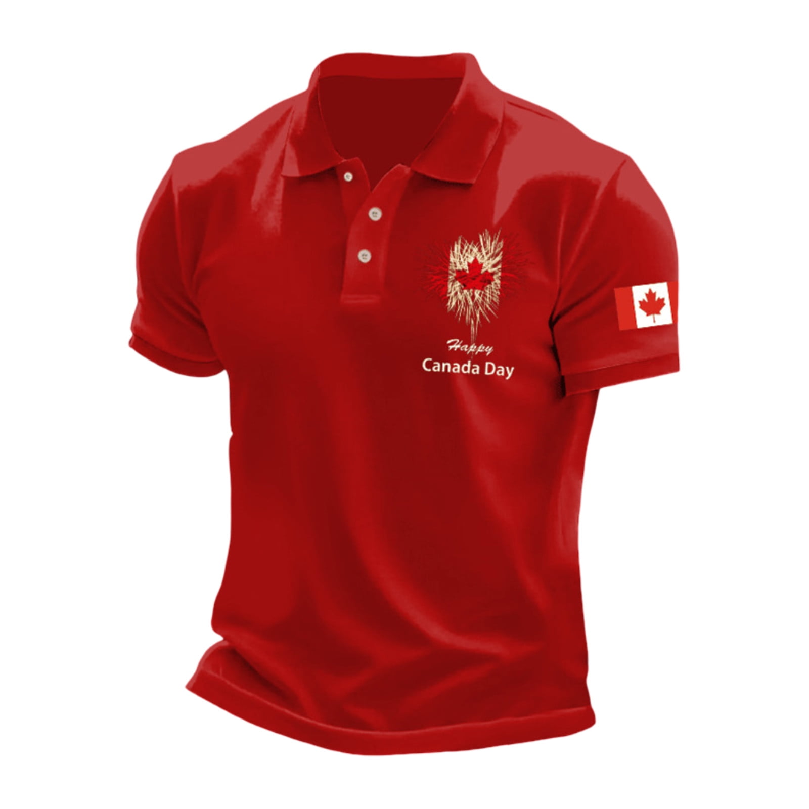 Click here for Yiquka Mens Canada Polo Shirt Vintage Canadian Map... prices