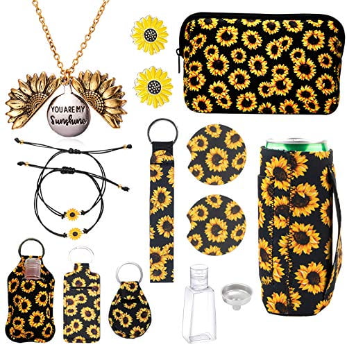 12PCS Sunflower Accessories,Sunflower Gift Box,Sunflower Necklace ...