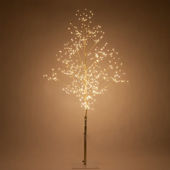 Wintergreen Lighting 4ft Lighted Tree Decoration with Gold Branches ...