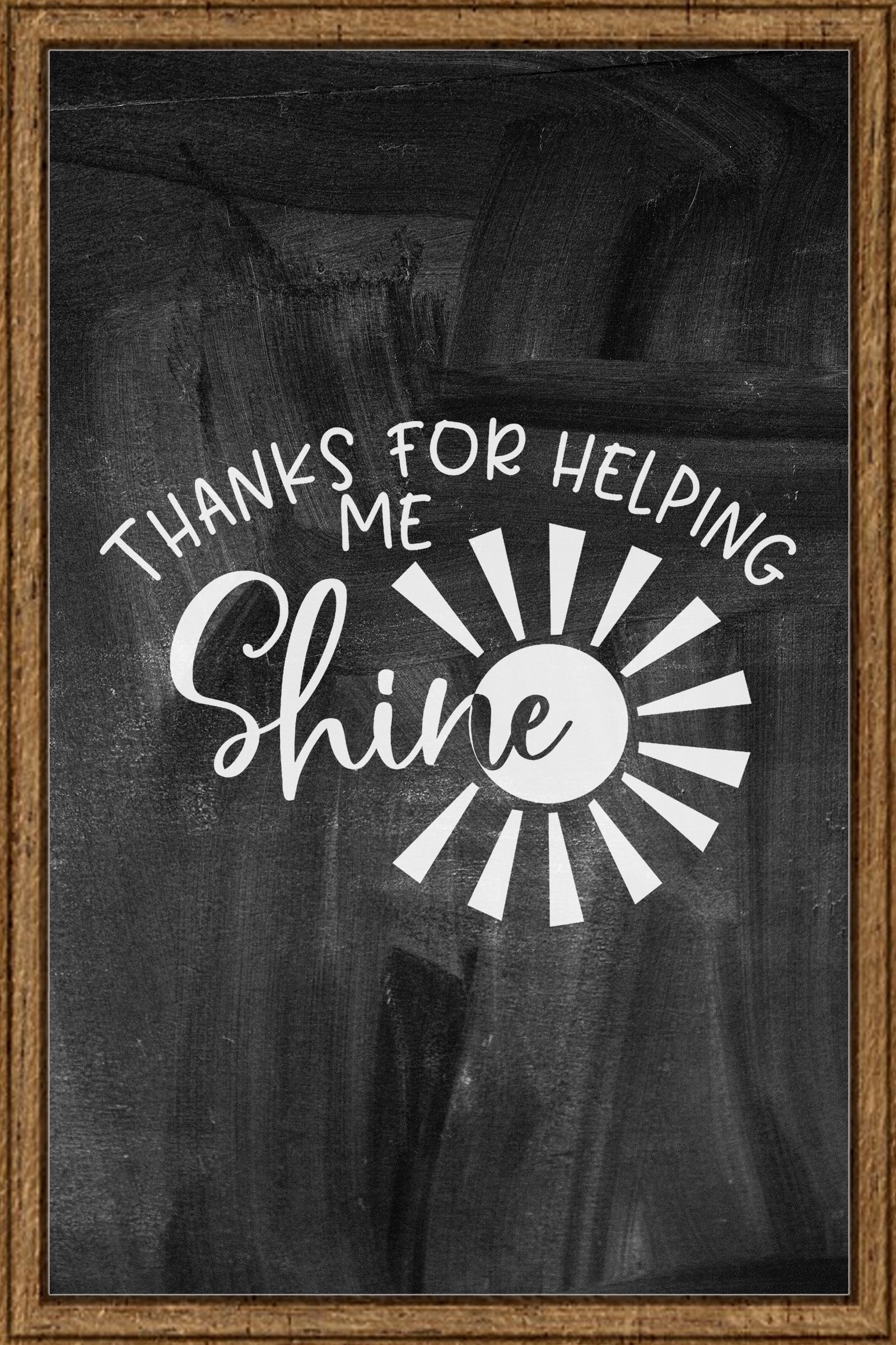 Thanks for helping me shine sunburst teacher appreciation love Tin Sign ...