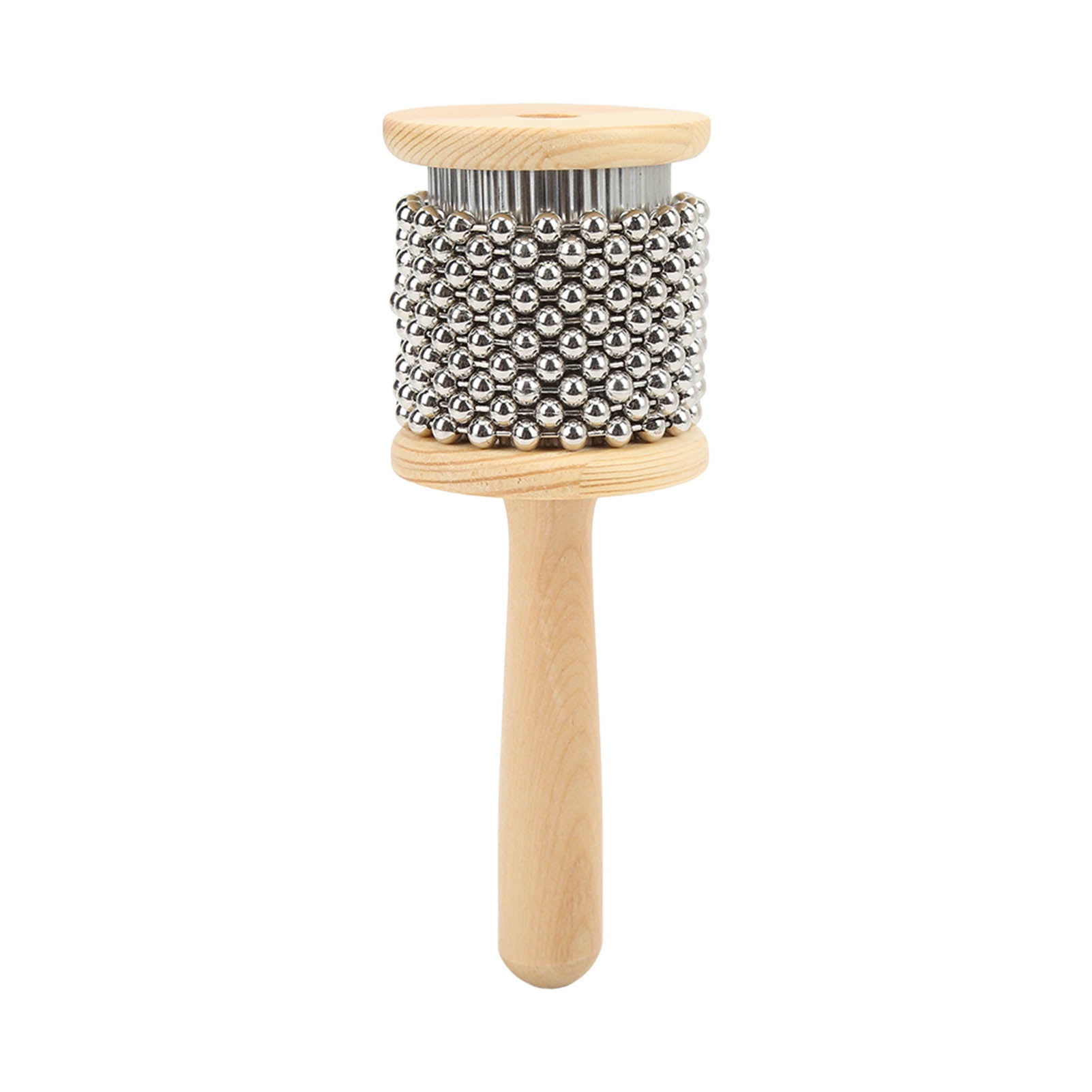 Cabasa de madera con bola de acero y manivela, juguete portátil para ...