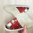 chaqlin Christmas Slippers for Women Red Fuzzy House Slippers Indoor ...