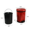 2.6 Gallon Trash Can with Foot Pedal, Plastic Round Step Trash Can with ...
