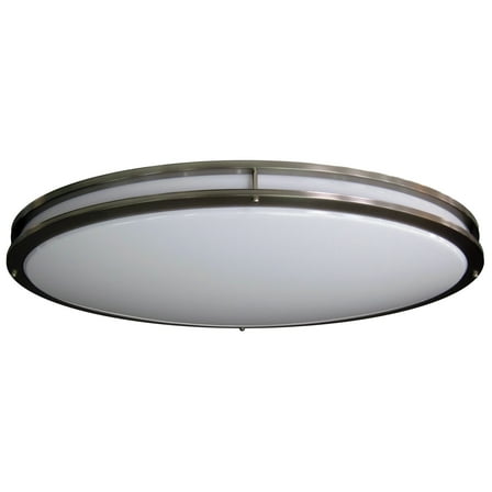Monument Led Flush Mount Ceiling Fixture, Satin Nickel, 14 X 4 In ...