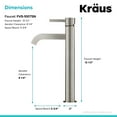 KRAUS Ramus Tall Vessel Bathroom Faucet, Satin Nickel Finish - Walmart.com