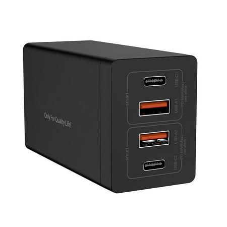 USB Charging Station GAN 65W 4 Port Charging Hub Quick QC4.0 PD3.0 PD ...