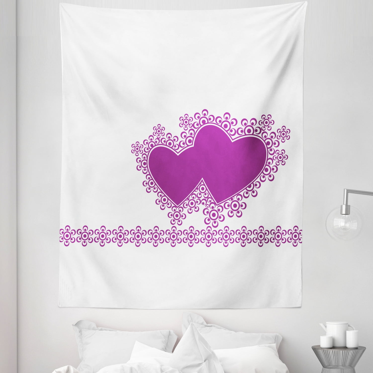 Love Tapestry, Heart Motifs Love Symbols Romantic Digital Illustration ...