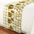 Bed Runner Yellow Tulip Flowers Bedding Scarves Soft Decorative Bed ...