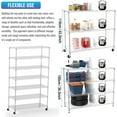 Miniyam NSF 7 Tier Wire Shelving Unit, 2450lbs Heavy Duty Storage Rack ...
