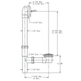 Pvc Trip Lever Waste Assembly 1-1/2 In. Chrome - Walmart.com