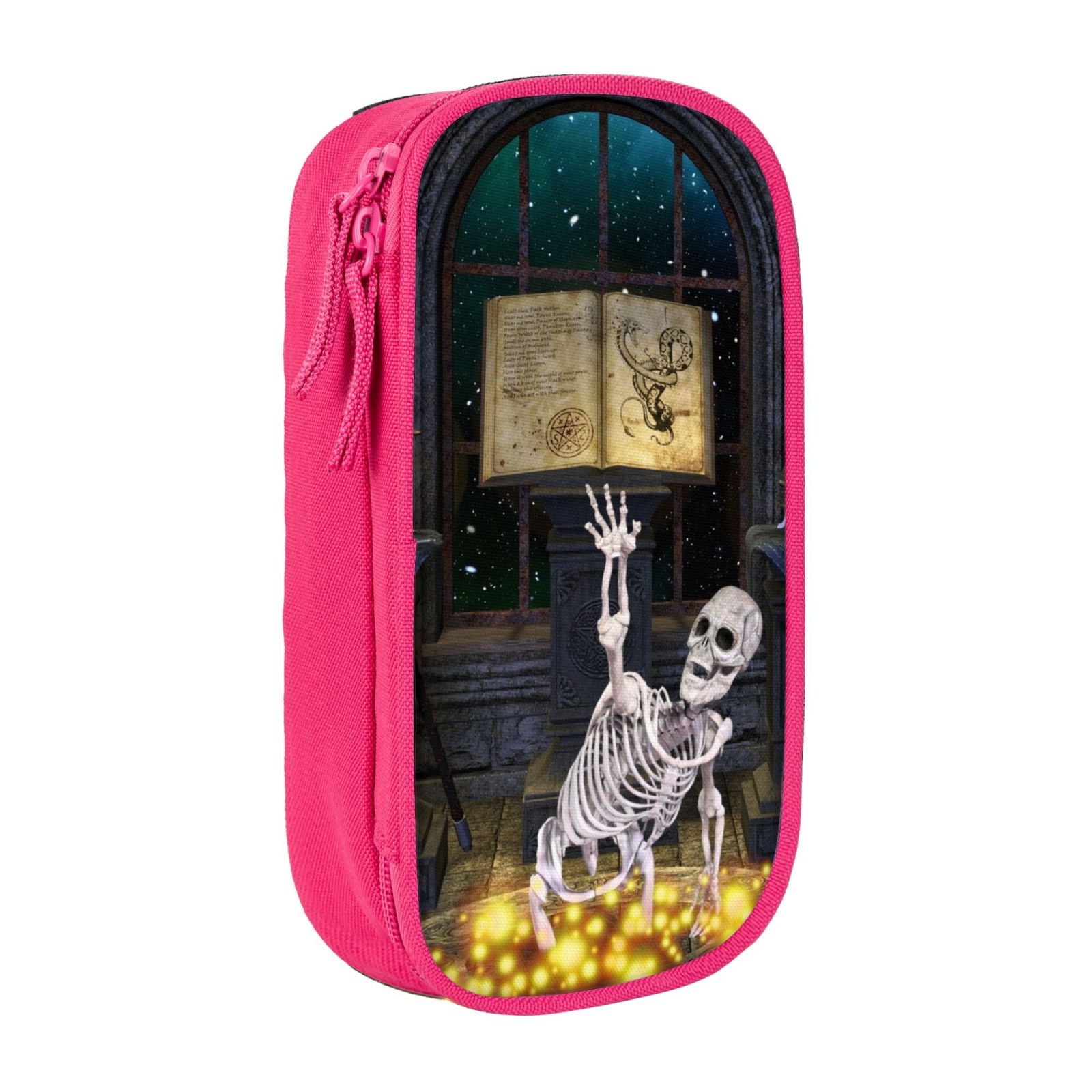 XMXY Skeleton Skull Callback Large Capacity Pencil Case, Portable ...