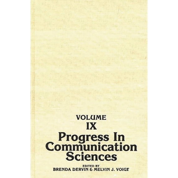 Pre-Owned Progress in Communication Sciences Progress in Communication ...