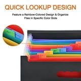 Maustic 2 Pack Expanding File Folder, 12 Pockets, A4/Letter Size, Black ...