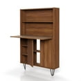Nexera Slim Secretary Bookcase Desk with Storage, Walnut - Walmart.com