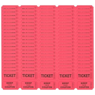 100 Pcs Raffle Tickets Tag Labels Raffle Ticket Paper Tickets Red ...