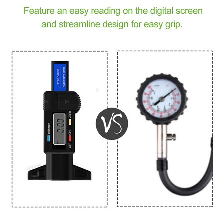 Digital LCD Tire Tread Depth Gauge Portable Depth Gauge Tire Tread Tyre Tread Depth Probe ...