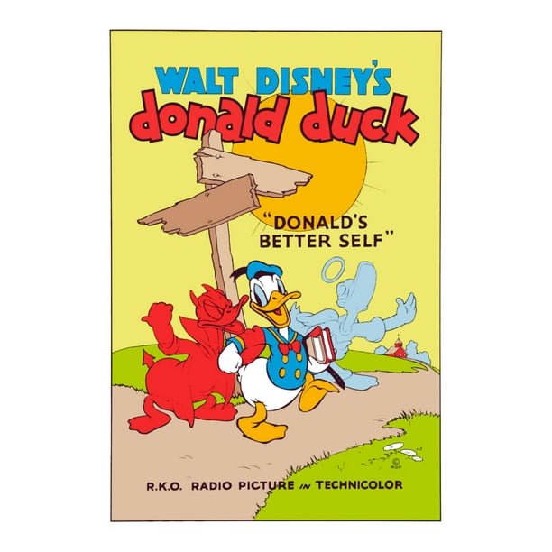 Donald Duck Poster Donalds Better Self 16in x 24in Poster Square Adults ...