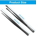 2 Pcs Stainless Steel Tweezers Tongs, 12 Inch Extra-Long Tweezers with ...