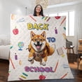 Back to School Cute Shiba Inu Quilt Blanket Shibas Dog Lovers Gifts ...