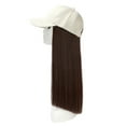 AWZXDE Women's Straight Wig and Baseball Cap Combo with Tape Adjustable ...