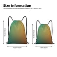Balery Orange To Teal Gradient Pattern Drawstring Backpack Bag Sport ...